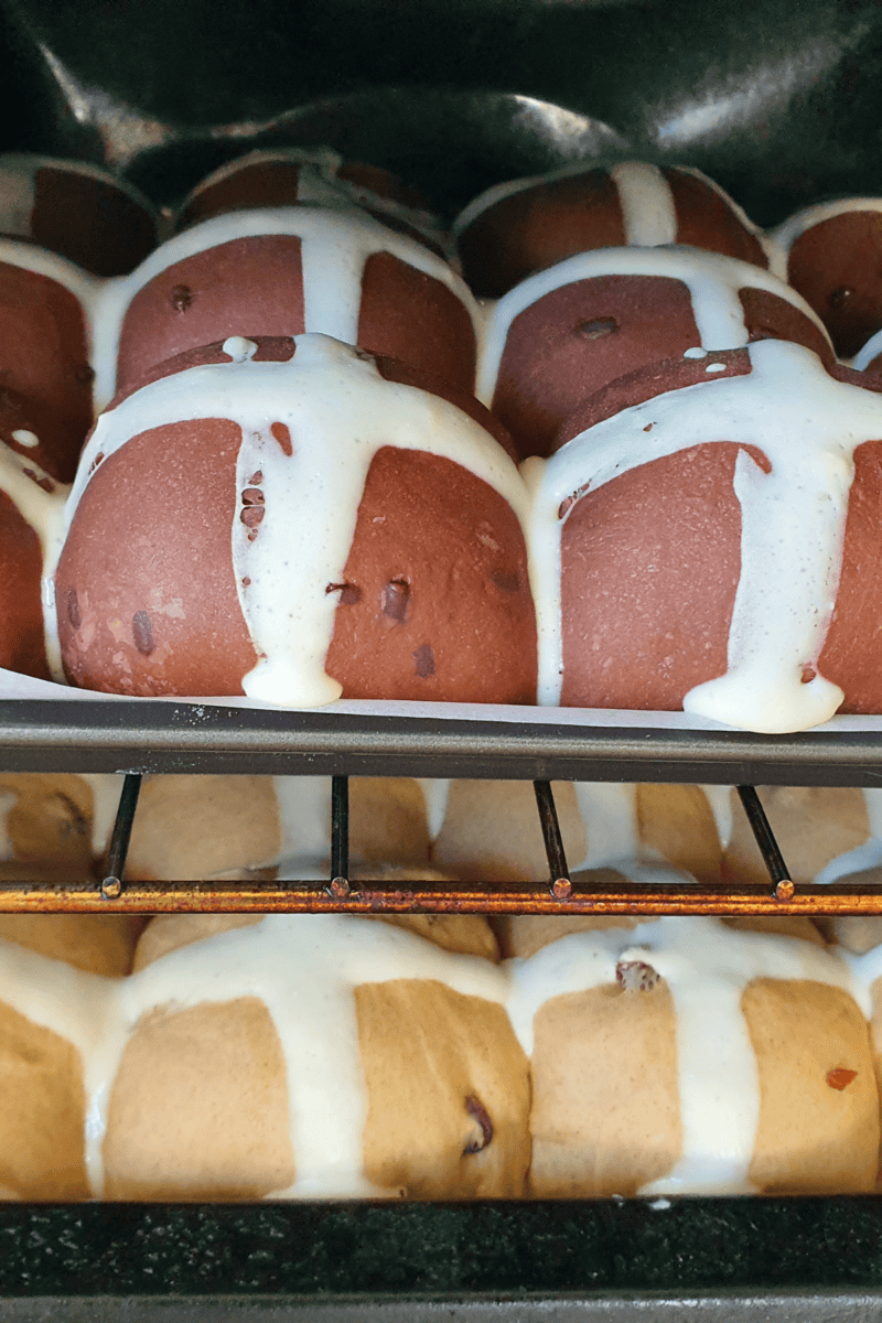 Deliciously Quick Fruit Hot Cross Buns - Farmer's Wife Homestead